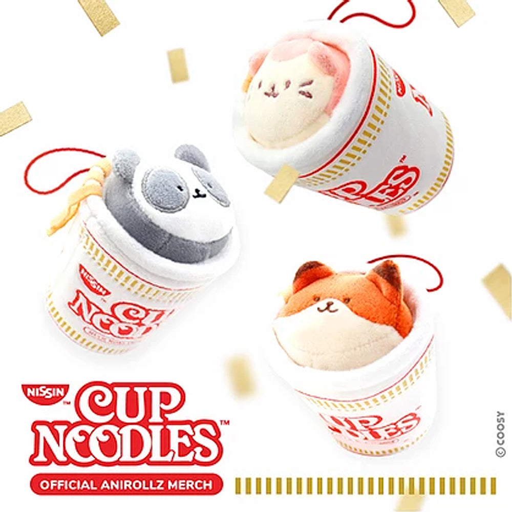 Anirollz x Cup Noodles | Kittiroll 4" Plush Keychain
