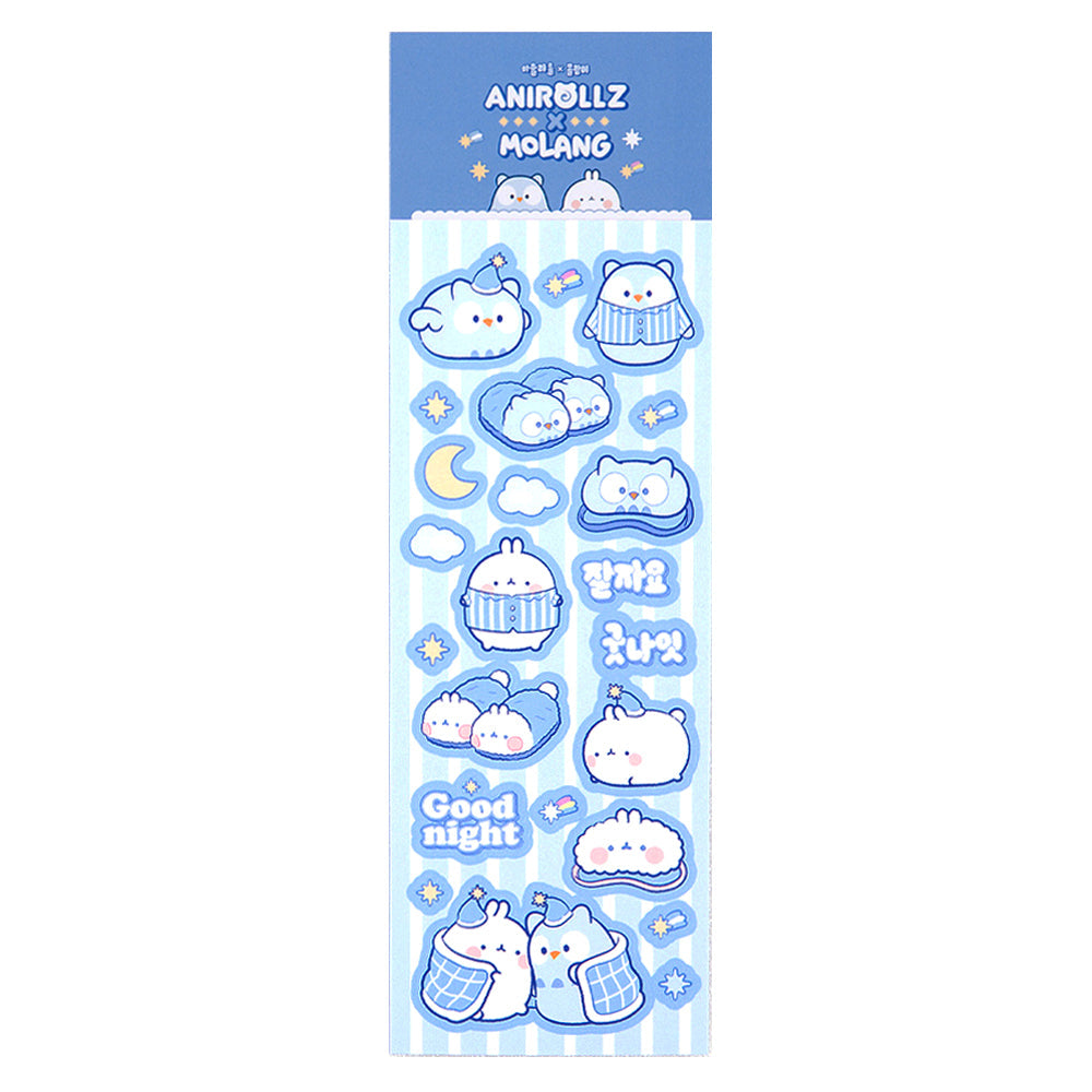 Anirollz x Molang Sticker Sheet : Good Night
