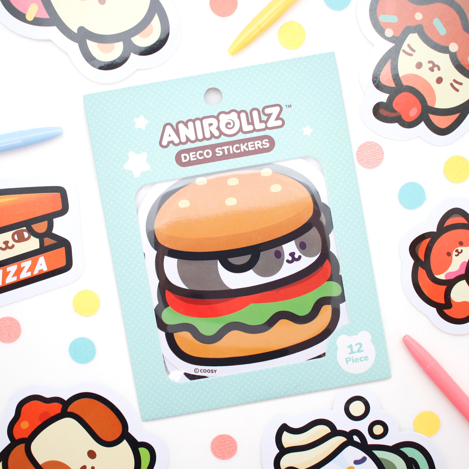 Anirollz Assorted Die Cut Sticker Pack